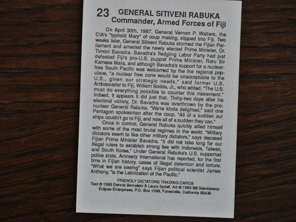 1989: Friendly Dictators Trading Cards – Total Eclipse